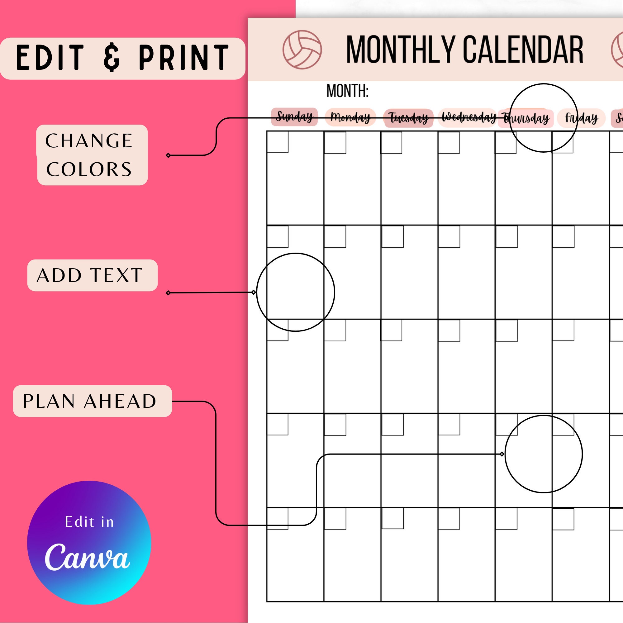 Editable Volleyball Planner, Volleyball Coach Planner, Editable ...