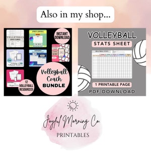 Volleyball Coach Printable Planner, Binder, Game Day, Volleyball ...
