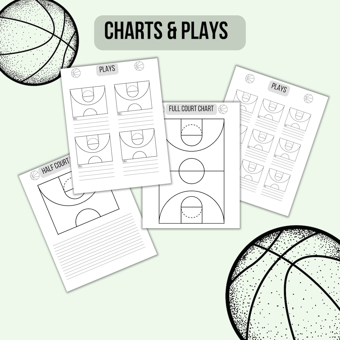 PDF Basketball Planner, Basketball Coach Planner, Basketball Season ...