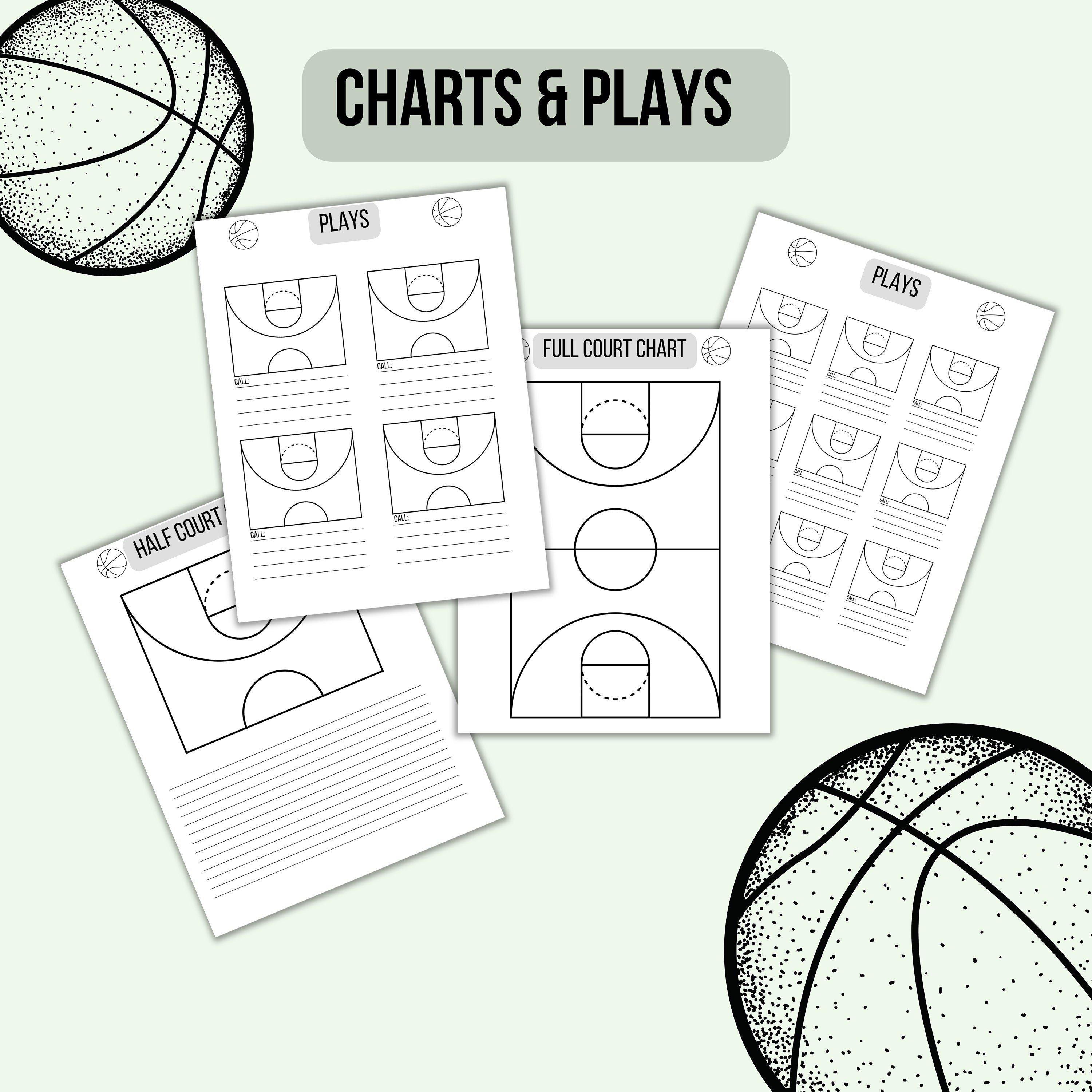 PDF Basketball Planner, Basketball Coach Planner, Basketball Season ...