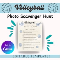 Volleyball Scavenger Hunt, Volleyball Photo Scavenger Hunt, Volleyball ...