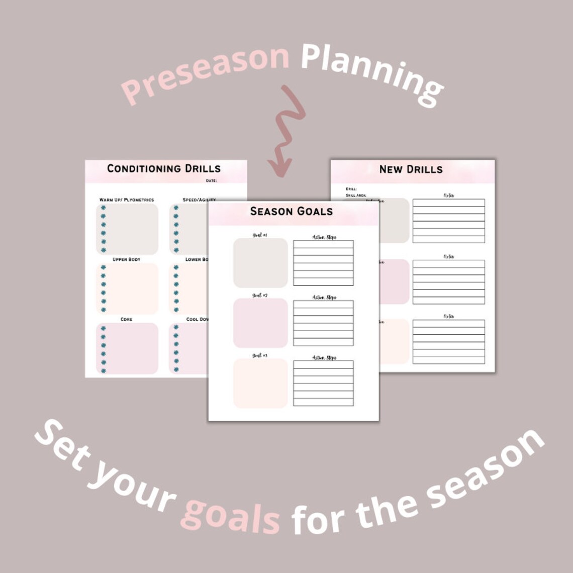 Volleyball Planner, Volleyball Coach Planner, Binder, Game Day ...