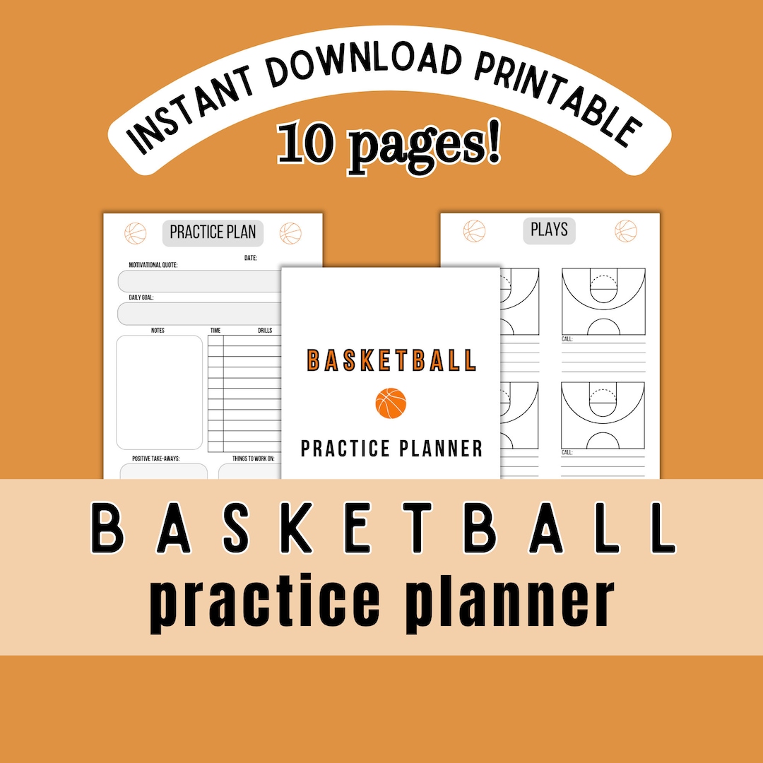 Basketball Practice Planner, Basketball Planner, Basketball Court ...