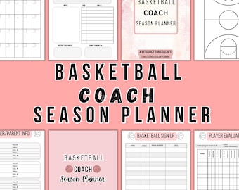PDF Basketball Planner, Basketball Coach Planner, Basketball Season ...