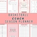 Basketball Planner, Basketball Coach Planner, Basketball Season Planner ...