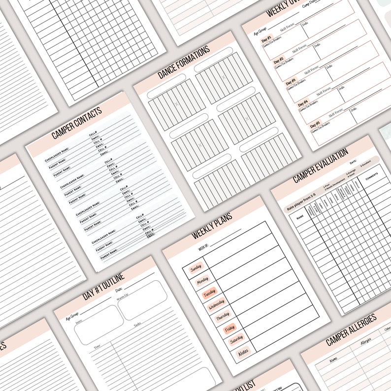 Dance Camp Planner, Dance Coach Planner, Dance Camp Guide, Dance Camp ...