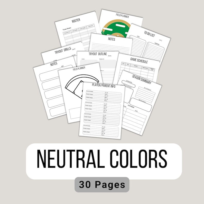 PDF Softball Coach Planner, Softball Planner, Softball Practice Planner ...