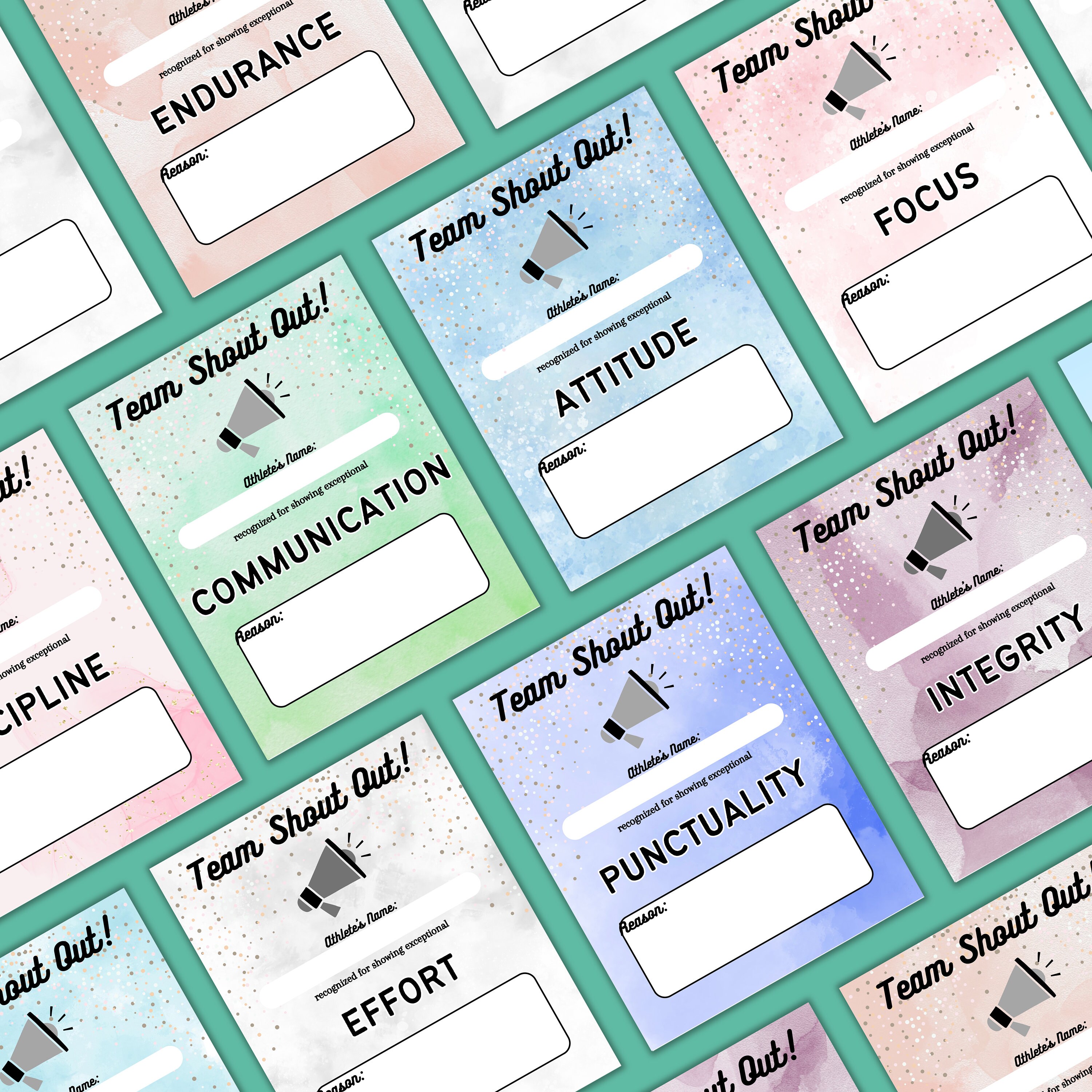 Editable Pom Team Shout Outs, Pom Team Awards, Pom Squad Certificates ...