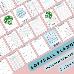 PDF Softball Coach Planner, Softball Season Planner, Printable Planner ...
