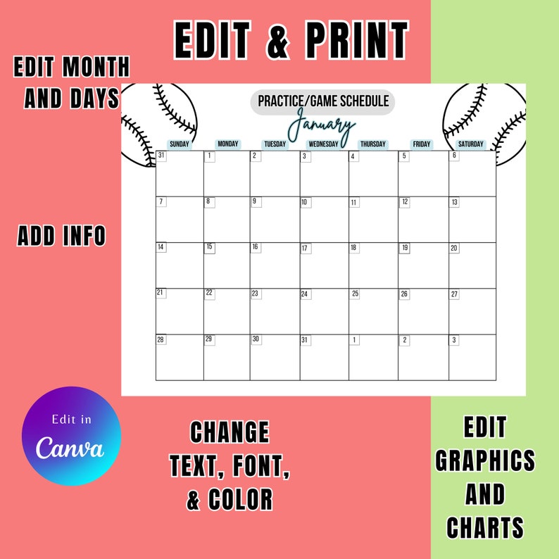 Editable Softball Sign up Sheets, Volunteer Sign Ups, Softball ...