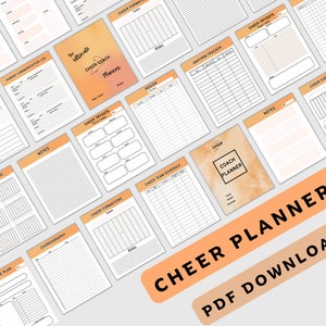 Cheer Coach Planner, Printable Cheer Planner, Cheer Season Planner ...