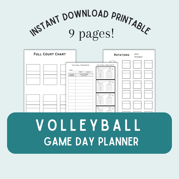 Volleyball Coach Line up Sheets - Etsy