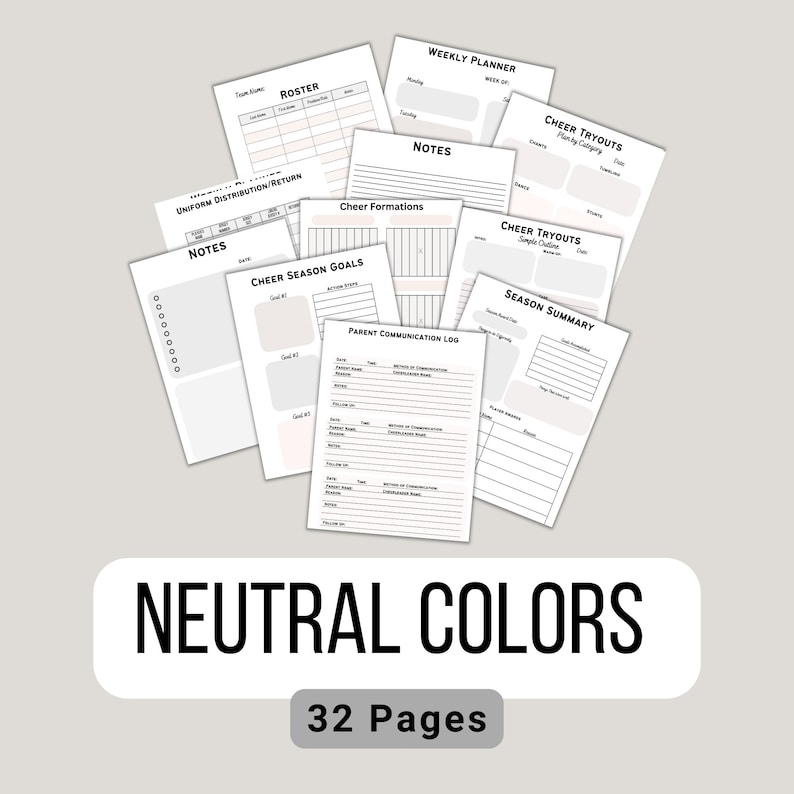 PDF Cheer Coach Planner, Printable Cheer Planner, Cheer Season Planner ...