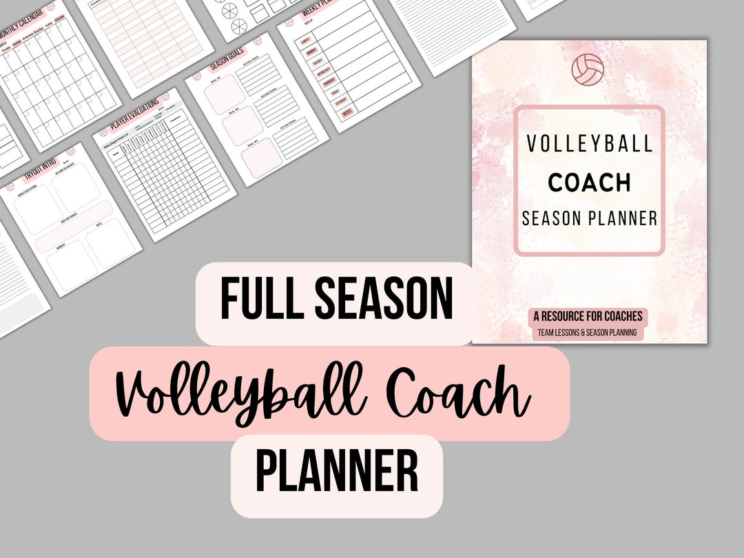PDF Volleyball Season Planner, Volleyball Coach Planner, Volleyball ...