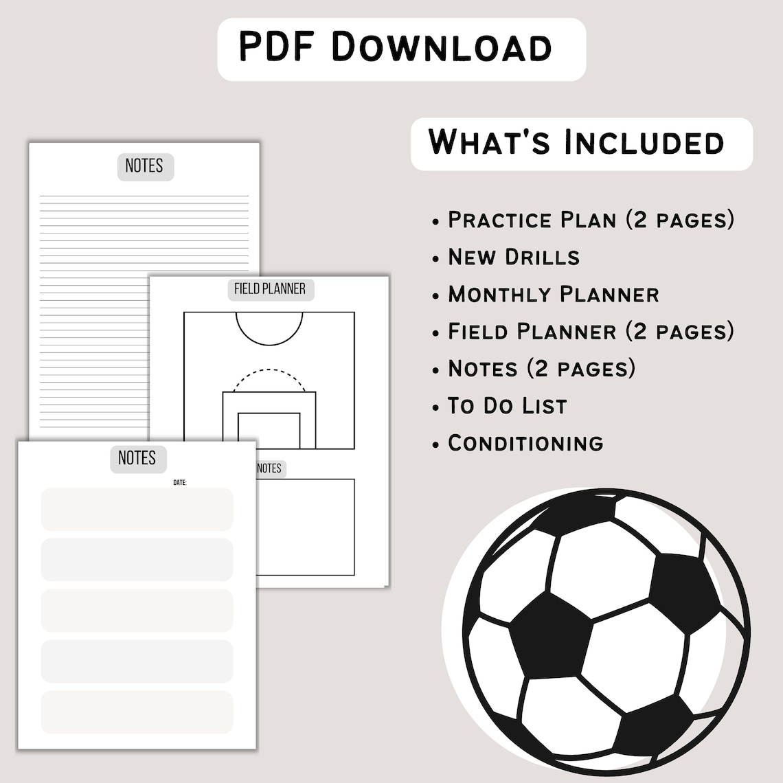 Soccer Practice Planner for Coaches, Soccer Coach Planner, Soccer ...