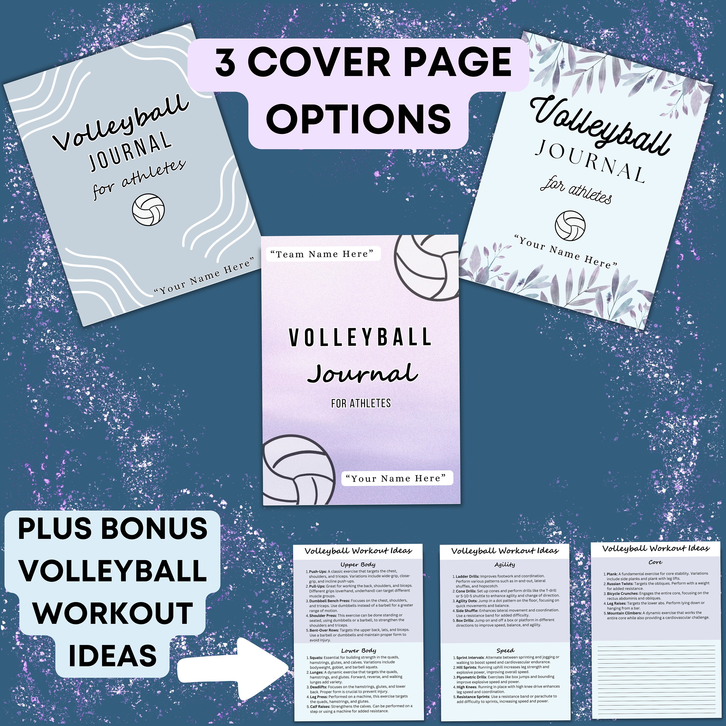 Editable Volleyball Planner and Journal, Volleyball Planner for ...