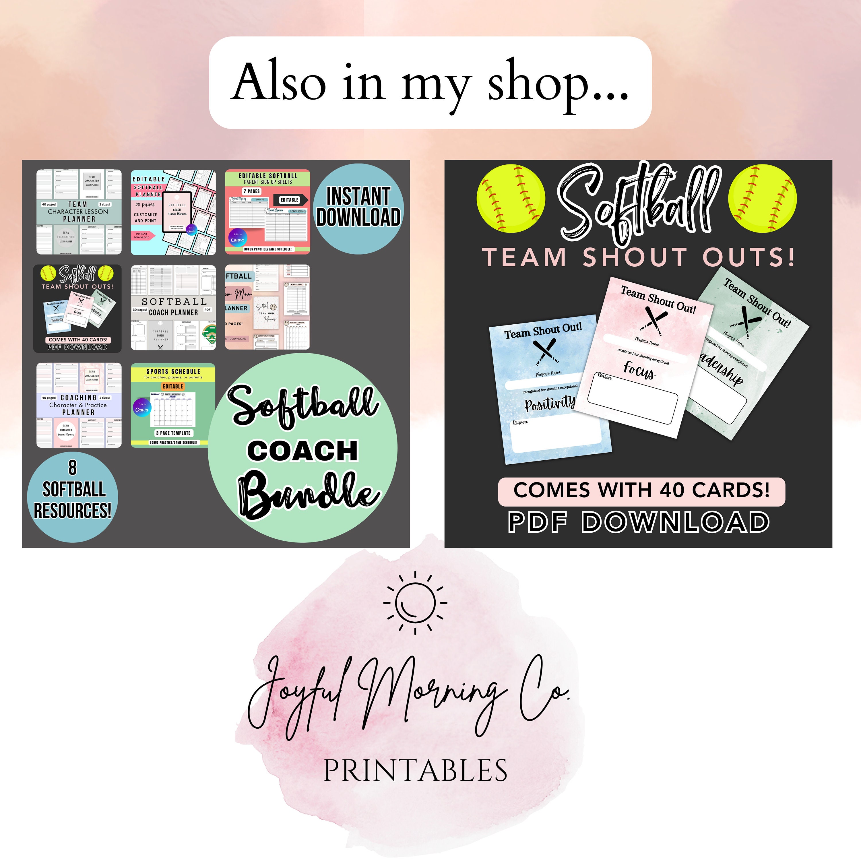 Softball Practice Planner, Softball Coach Planner, Softball Planner for ...