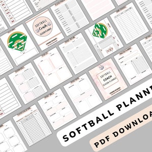 Softball Coach Planner, Softball Season Planner, Printable Planner ...
