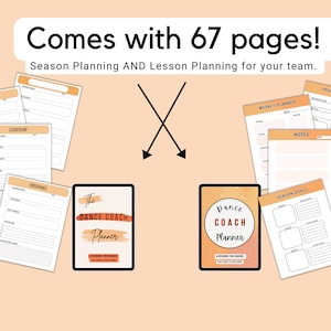 PDF Dance Coach Planner, Dance Teacher Planner, Dance Team Planner for ...