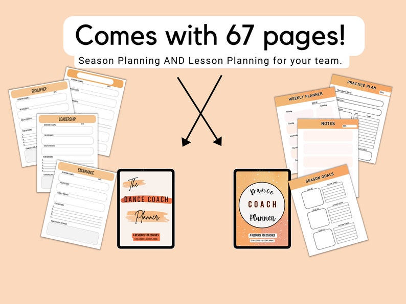 PDF Dance Coach Planner, Dance Teacher Planner, Dance Team Planner for ...
