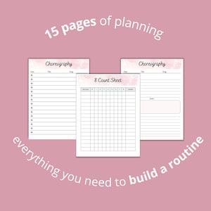Dance Routine Planner, Choreography Planner, Dance Instructor Planner ...