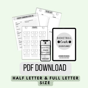PDF Basketball Planner, Basketball Coach Planner, Basketball Season ...