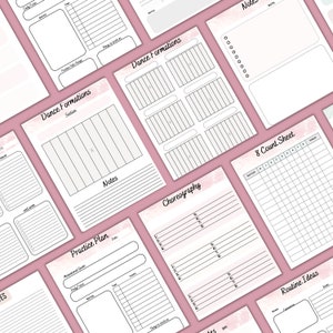 Dance Routine Planner, Choreography Planner, Dance Instructor Planner ...