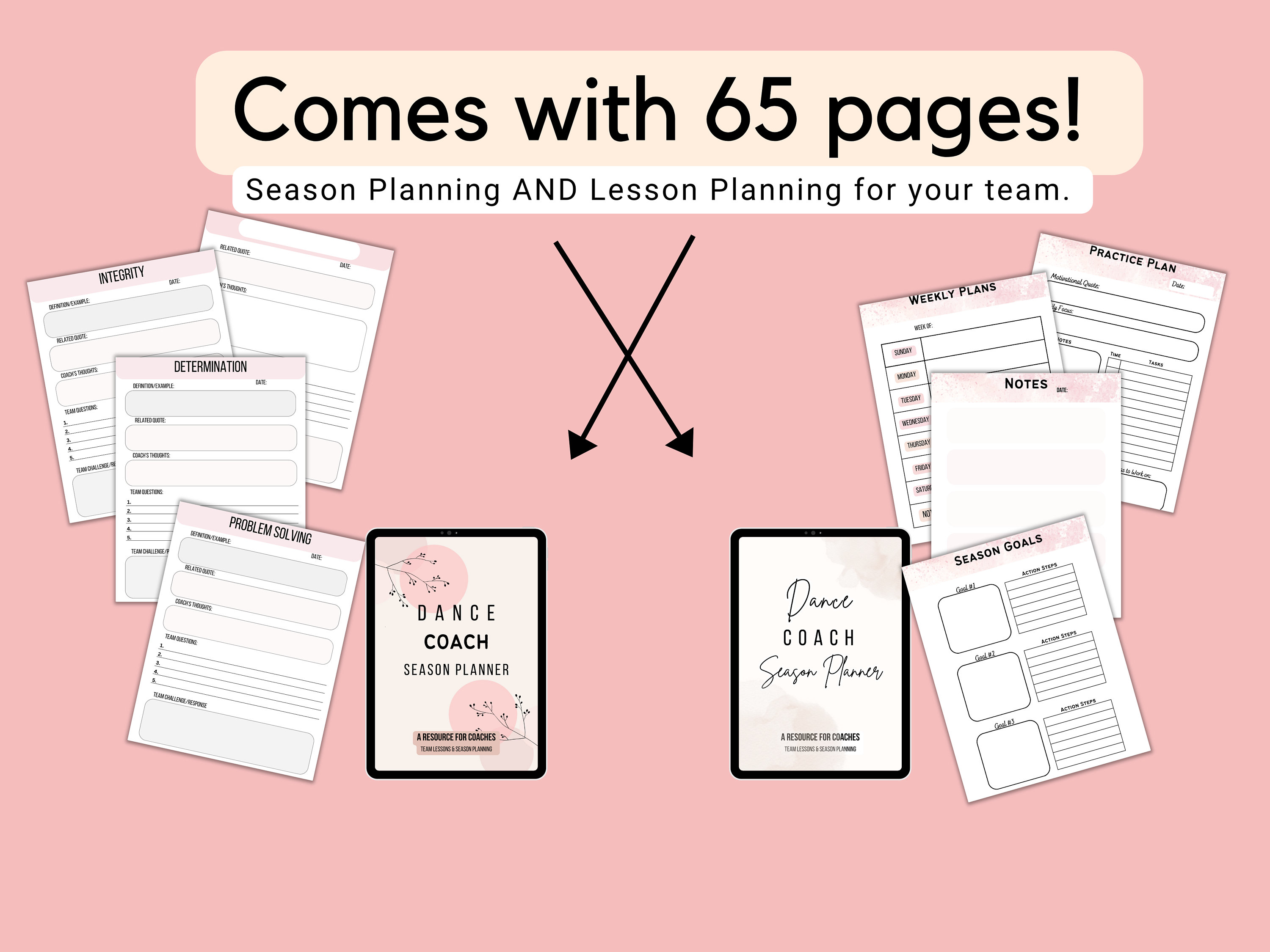 PDF Dance Planner, Dance Coach Planner, Dance Season Planner, Dance ...