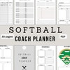 Softball Coach Planner, Softball Coach Printable Planner, Softball ...