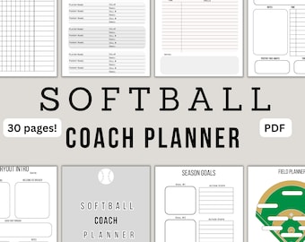 Softball Coach Planner, Softball Planner, Softball Practice Planner ...