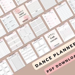 PDF Dance Planner, Dance Coach Planner, Dance Season Planner, Dance ...