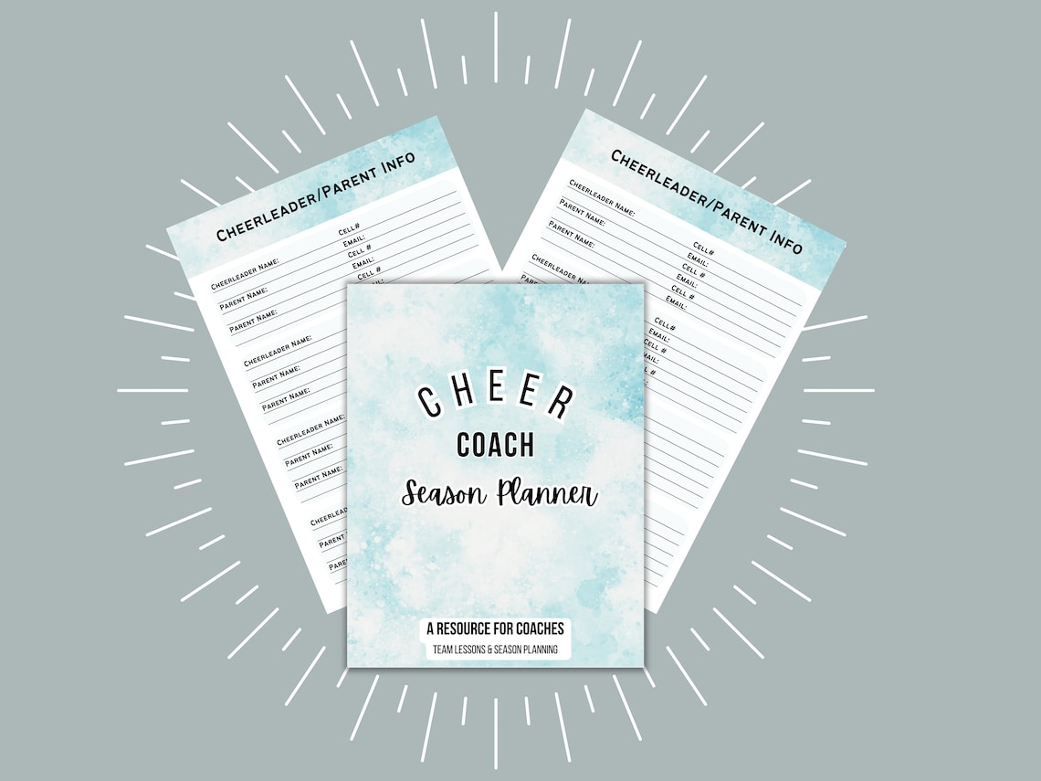 PDF Cheer Coach Season Planner, Cheer Planner, Cheerleading Planner ...