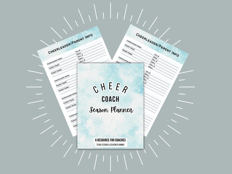 PDF Cheer Coach Season Planner, Cheer Planner, Cheerleading Planner ...