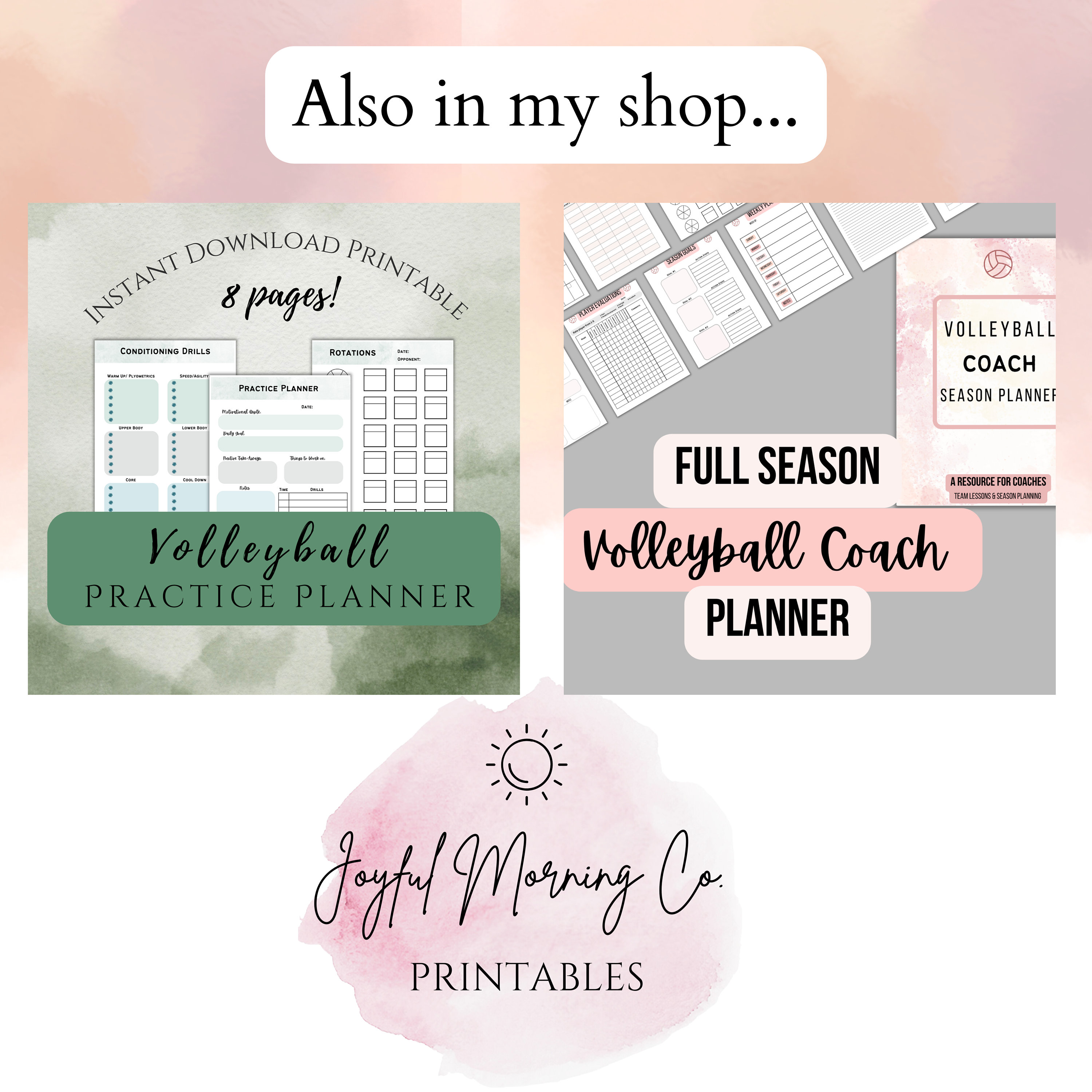 Printable Volleyball Coach Planner, Coaching Planner, Volleyball ...