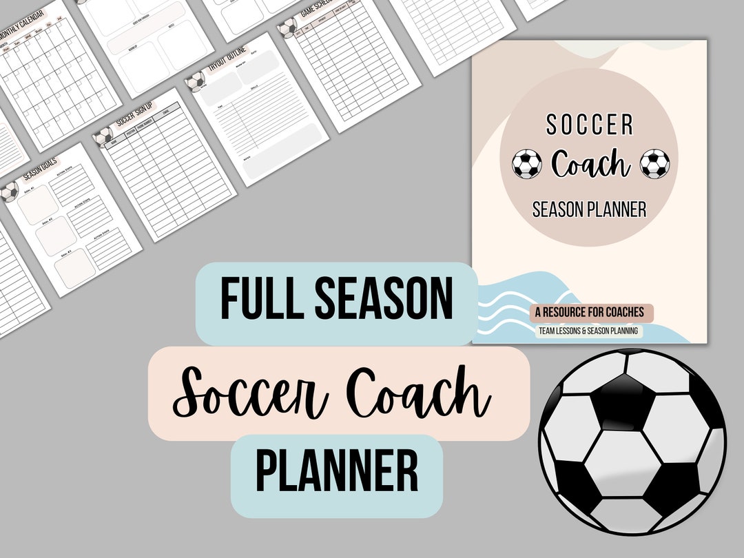 PDF Soccer Coach Planner, Soccer Season Planner, Printable Soccer ...