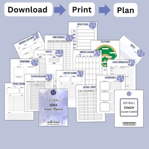 Softball Coach Planner, Softball Planner, Softball Practice Planner ...