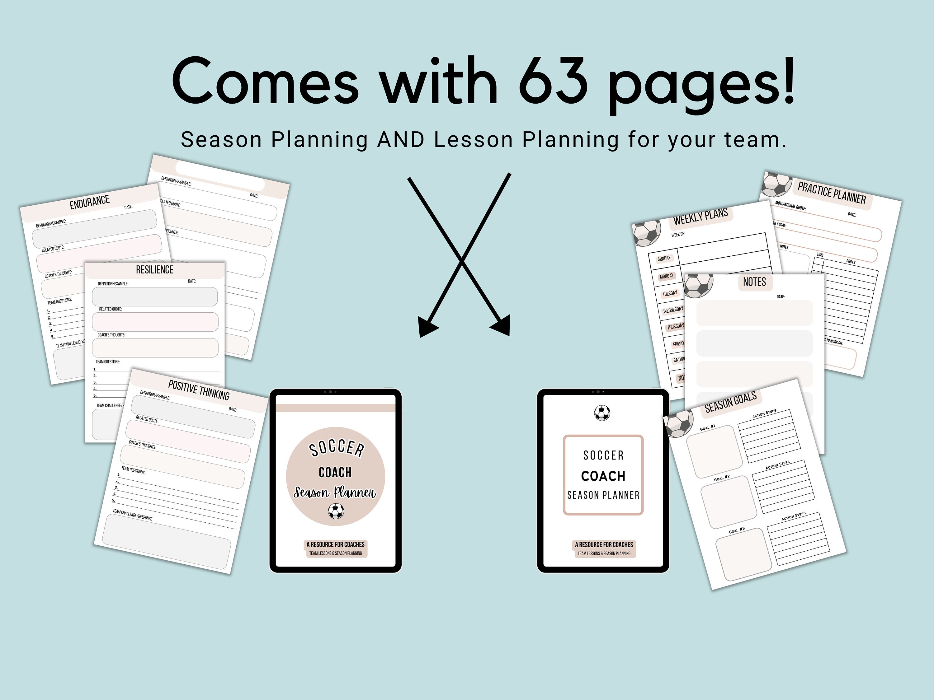 PDF Soccer Coach Planner, Soccer Season Planner, Printable Soccer ...