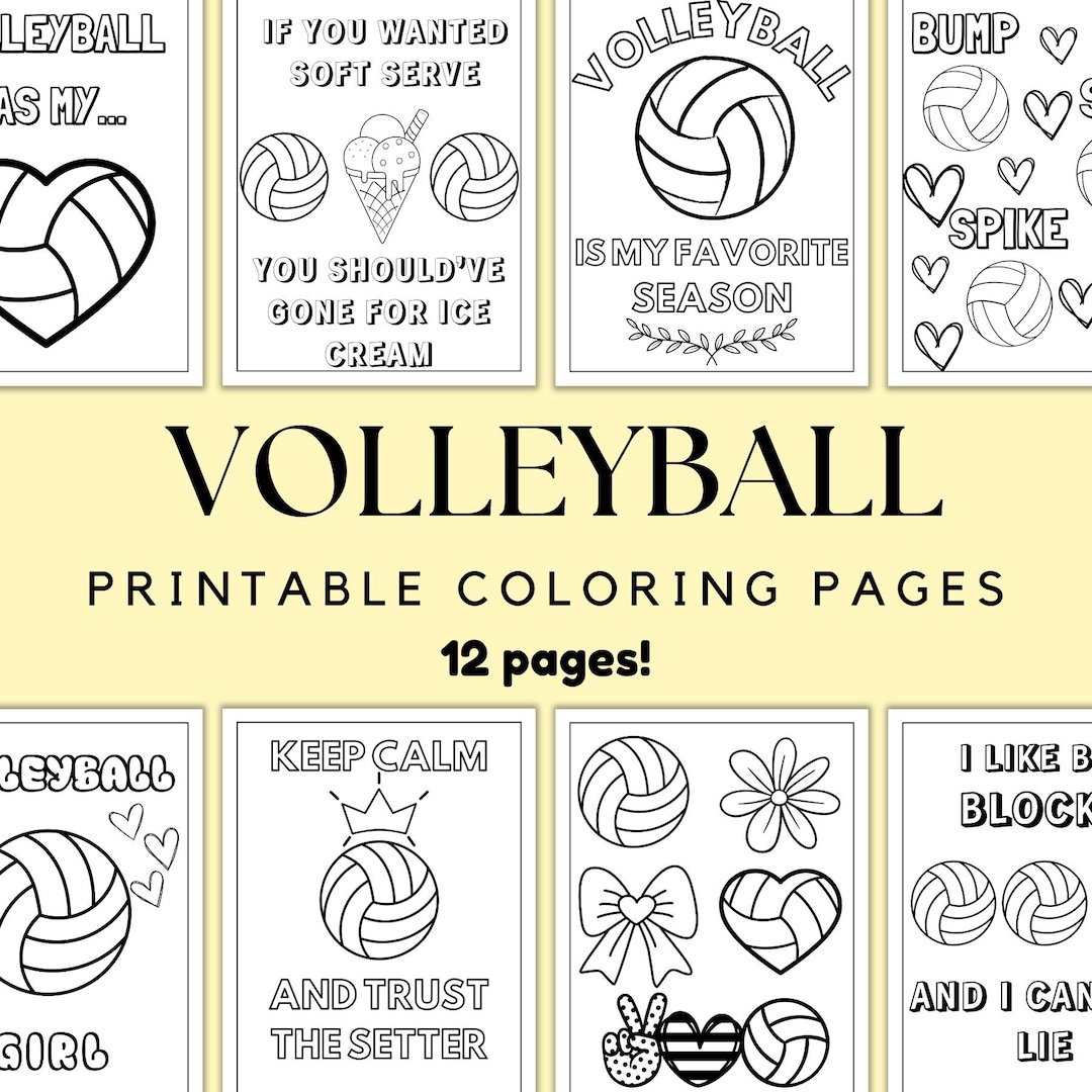 Cute Volleyball Coloring Pages, Printable Volleyball Coloring Pages ...