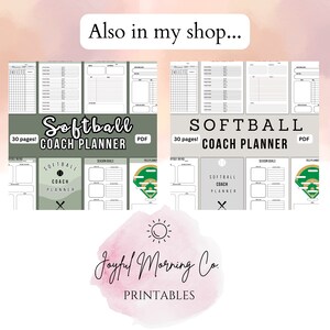 Softball Lineup Sheets, Softball Score Sheets, Softball Game Day Plan ...