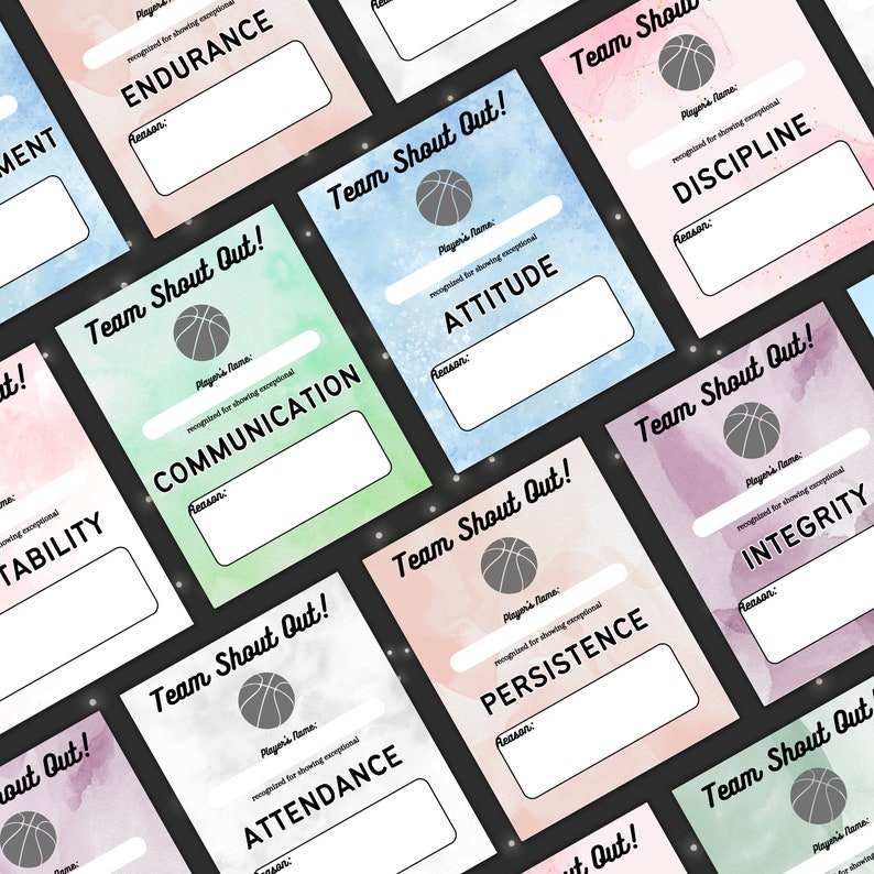 Basketball Player Shout Outs, Basketball Team Awards, Editable ...