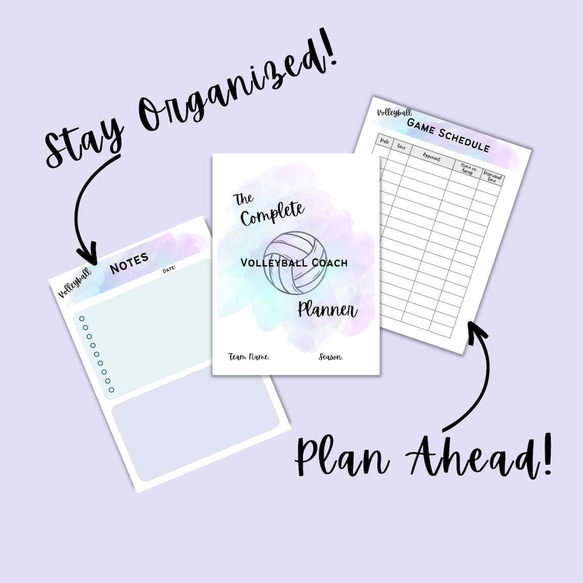 Printable Volleyball Coach Planner, Coaching Planner, Volleyball ...