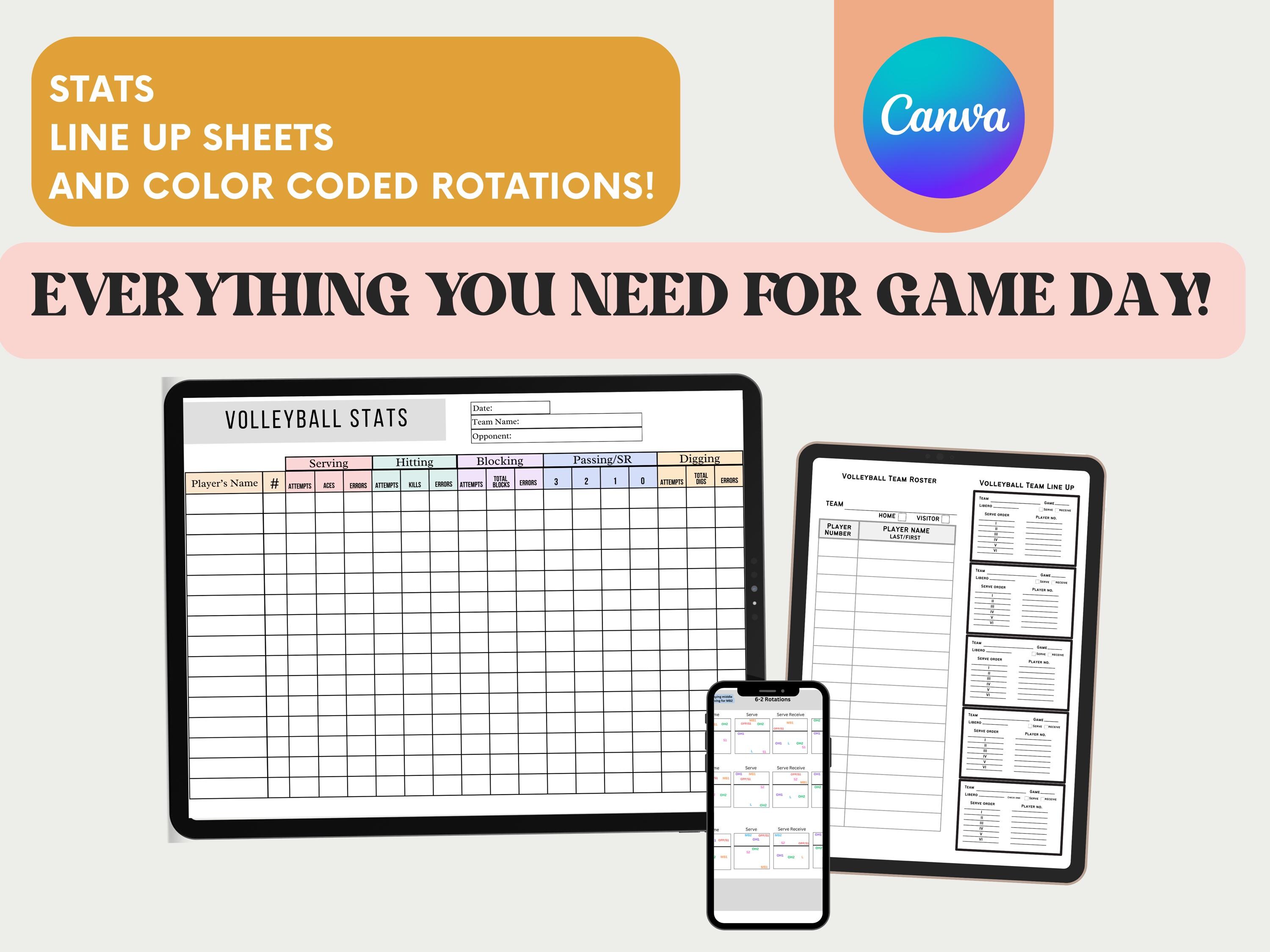 Volleyball Coach Bundle, Digital Download, Volleyball Planners ...