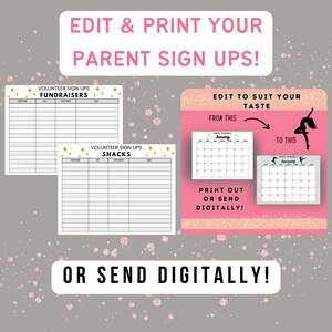 Digital Dance Coach Bundle, Dance Coach Planners, Editable Dance Forms ...
