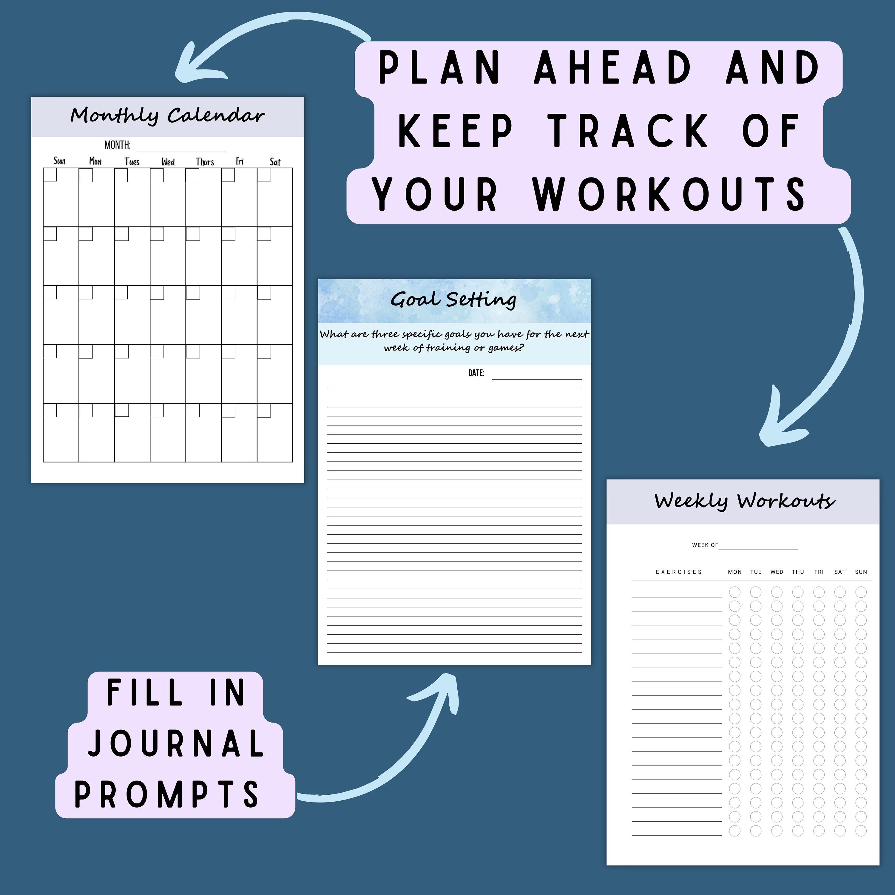 Editable Volleyball Planner and Journal, Volleyball Planner for ...