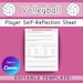 Volleyball Player Self Reflection Sheet, Editable Self Reflection ...