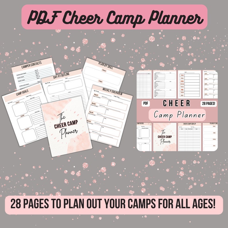 Cheer Coach Bundle, Cheer Coach Planners, Editable Cheer Forms ...