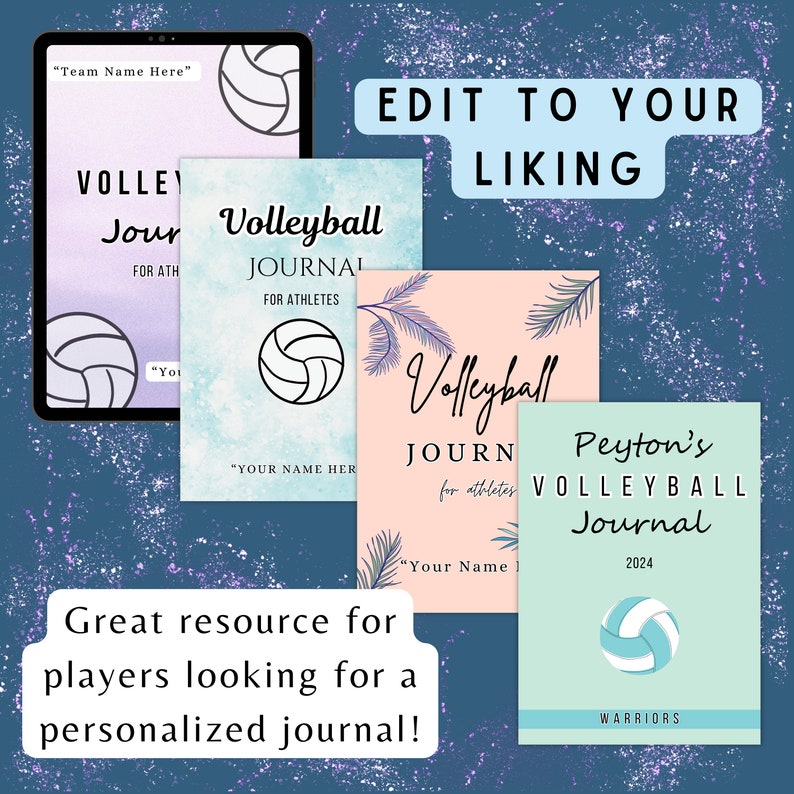 Editable Volleyball Planner and Journal, Volleyball Planner for ...
