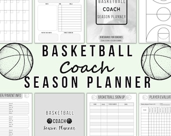 Basketball Planner, Basketball Coach Planner, Basketball Season Planner ...