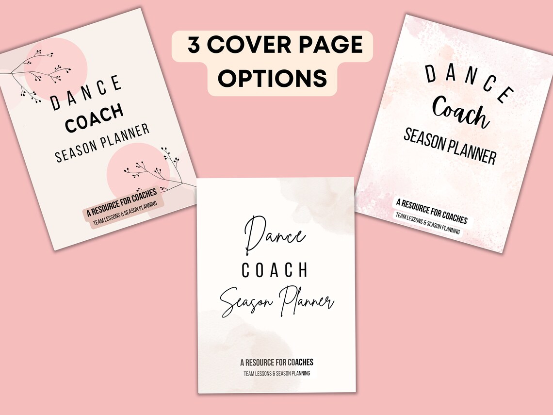 PDF Dance Planner, Dance Coach Planner, Dance Season Planner, Dance ...