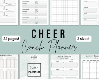 PDF Cheer Coach Planner, Printable Cheer Planner, Cheer Season Planner ...